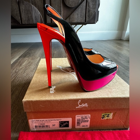 Christian Louboutin | Shoes | Christian Louboutin Lady Peep Slingback Shoe | Poshmark